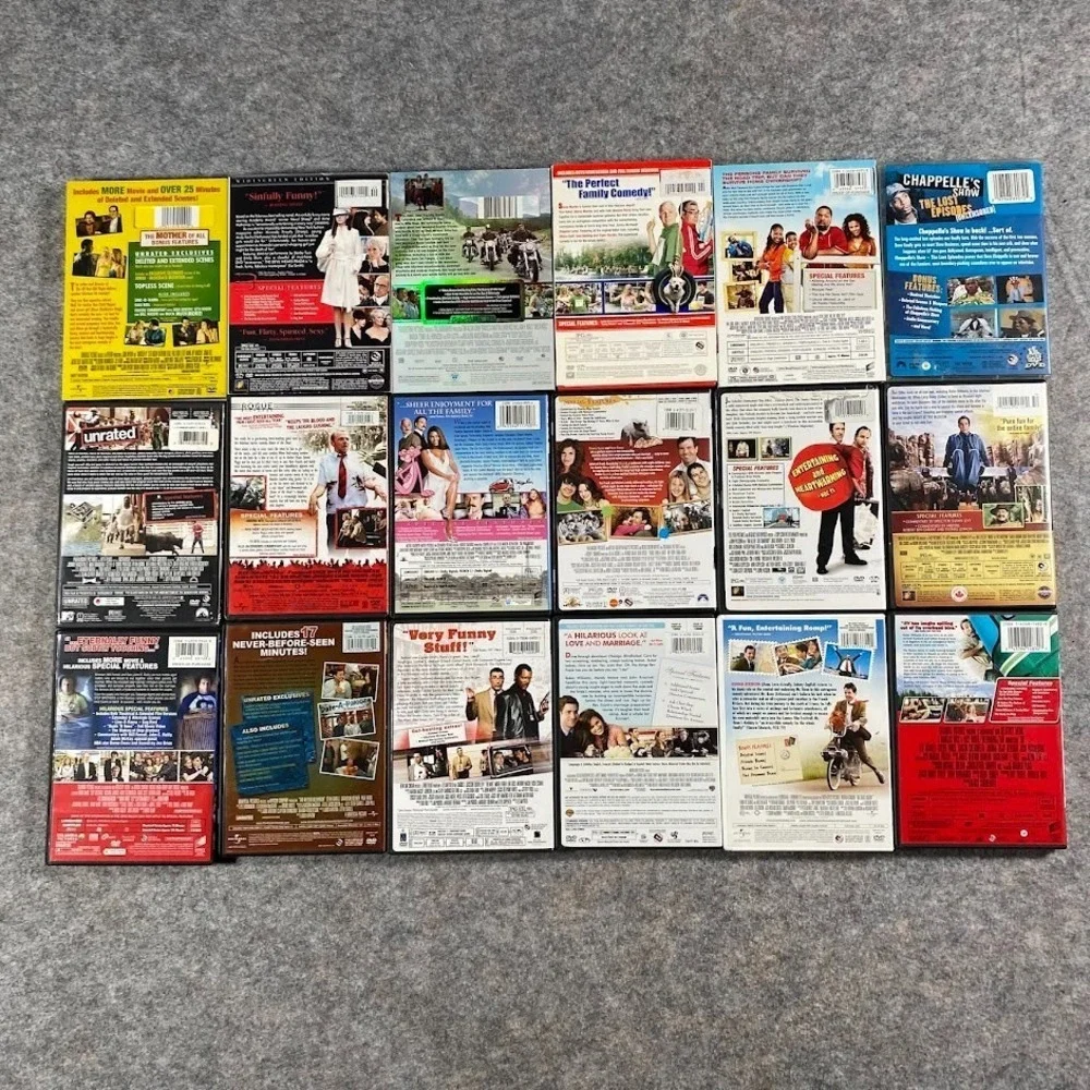 Media | 18 Comedy Movies Dvd Lot Chapelle Jackass Virgin Wild Hogs ...
